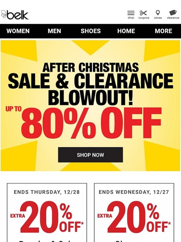 Belk: Clearance Blowout: Up to 80% Off | Milled