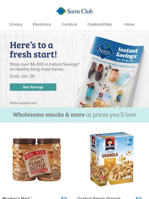 Sam's Club: 🎉 Ring in 2018 with over $6,400 in Instant Savings – starts ...