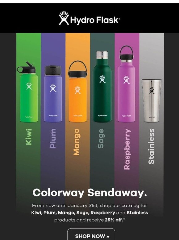 Hydro Flask: Last chance for 25% off of expiring colors! | Milled