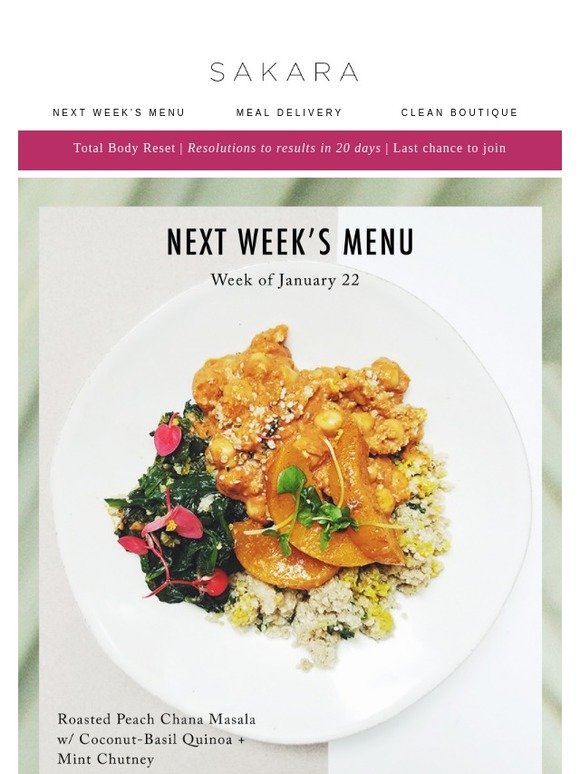 Sakara Life: Next Week's Menu (with 3 new meals) ! | Milled