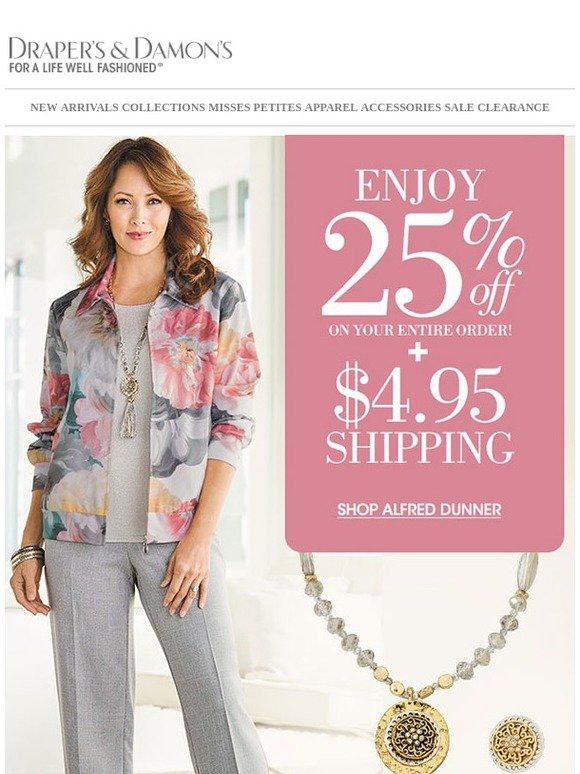 Draper's & Damon's: We Got It First! Alfred Dunner's New Spring ...
