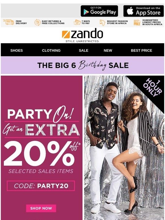 Zando: 1 Hour Only! Extra 20% Off | Dresses From R149, Swimwear From ...