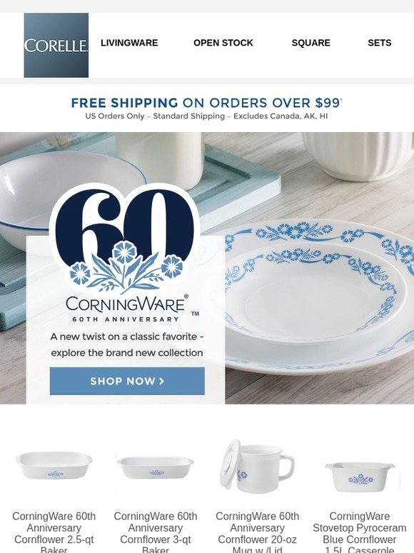Corelle: Introducing the CorningWare 60th Anniversary Collection | Milled