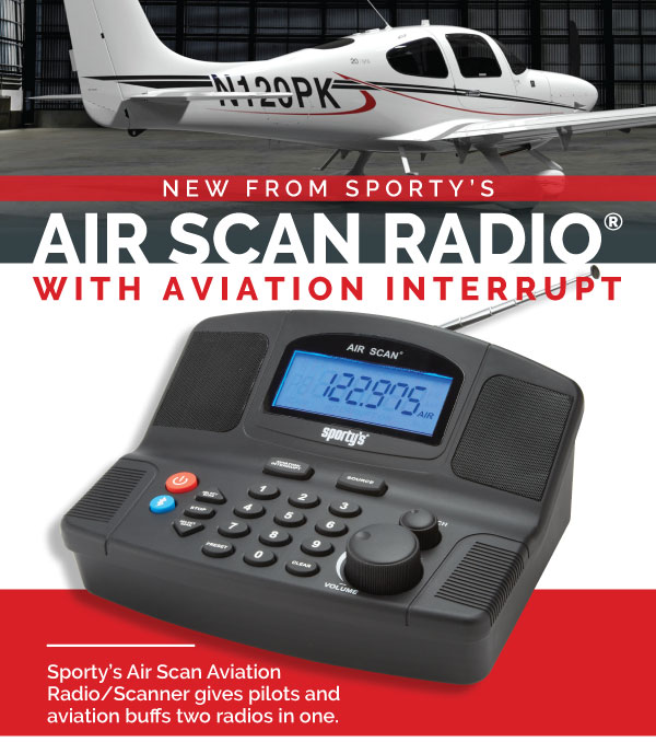 Sporty's Pilot Shop: Bluetooth Radio with Aviation Interrupt-AIR SCAN ...