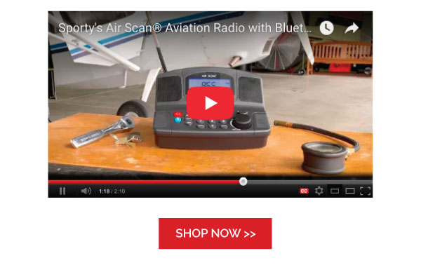 Sporty's Pilot Shop: Bluetooth Radio with Aviation Interrupt-AIR SCAN ...