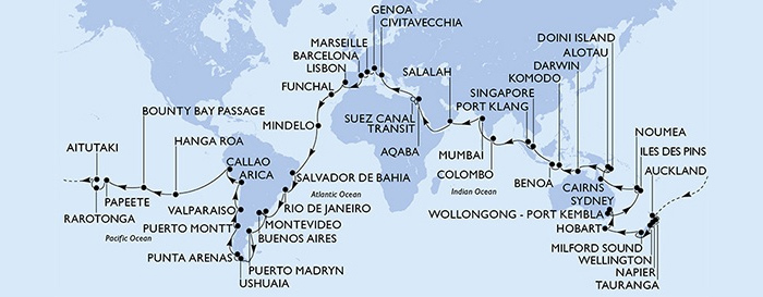 MSC Cruises: The new MSC World Cruise 2020 sales are now open! | Milled