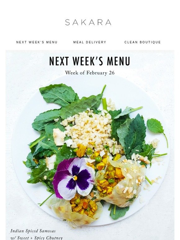 Sakara Life: Next Week's Menu: Truffle Pasta is Back! | Milled