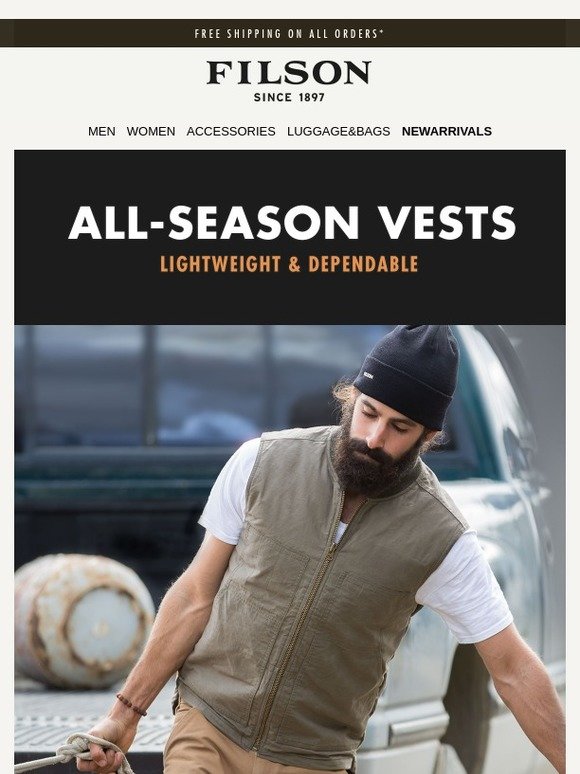 Filson: Filson Vests: Essential, All-Season Layers | Milled