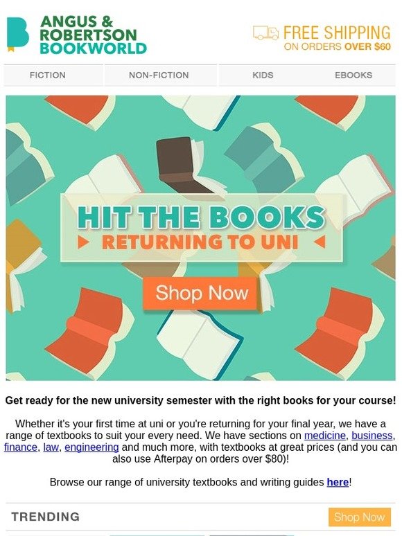 Angus & Robertson: Find all your uni textbooks right here! | Milled