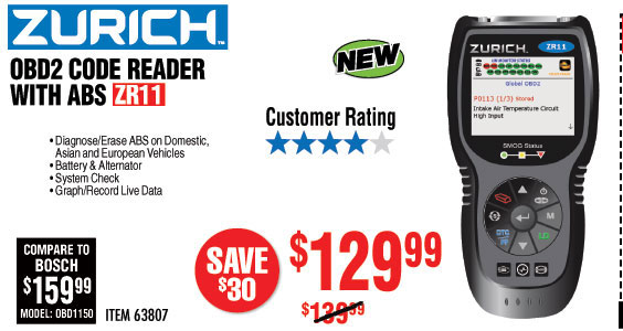 Harbor Freight: NEW Notice: MEET ZURICH • Professional Diagnostics for ...