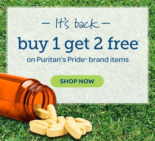Puritan's Pride: Buy 1, Get 2 FREE is BACK! | Milled