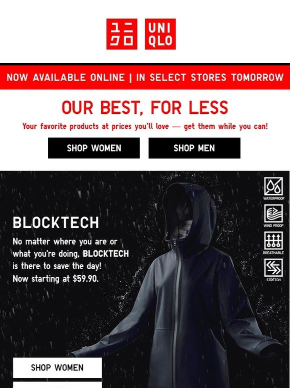 UNIQLO: Have you tried BLOCKTECH yet? | Milled