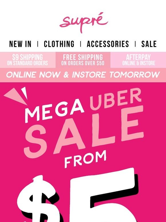 Supré: SALE from $5 SHOP NOW! | Milled