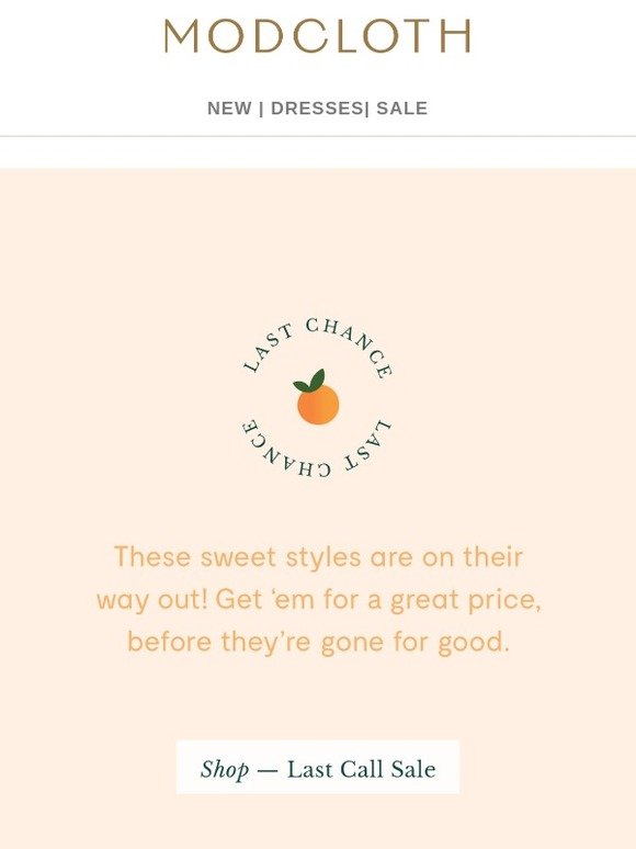 Modcloth: Last call on sensational sale styles! | Milled