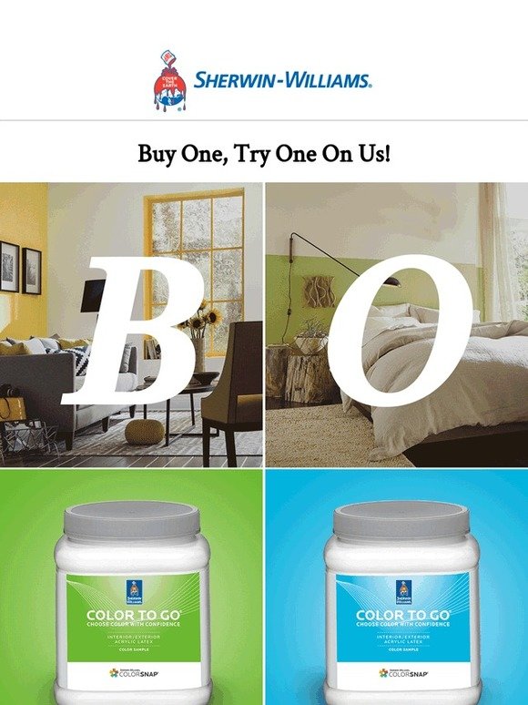 Sherwin-Williams: A buy one, get one coupon… just for you! | Milled