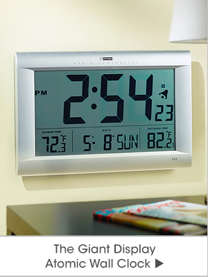 Hammacher Schlemmer: The 24" Outdoor Lighted Atomic Clock | Milled