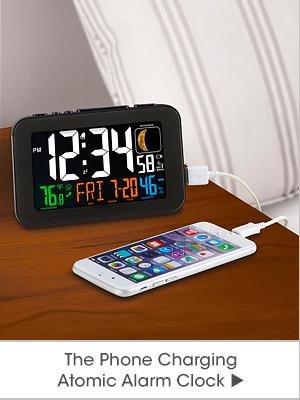 Hammacher Schlemmer: The 24" Outdoor Lighted Atomic Clock | Milled