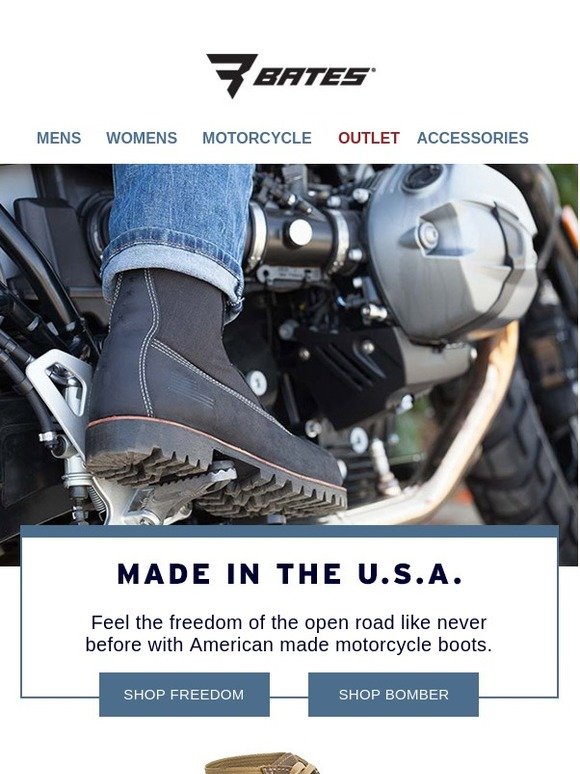 Bates Footwear: Made in America Motorcycle Boots | Milled
