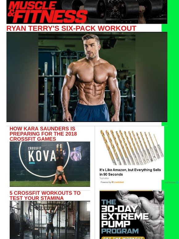 Muscle and Fitness: Ryan Terry's Workout for Six-Pack Abs | Milled