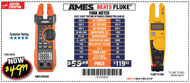Harbor Freight: NEW Notice: AMES INSTRUMENTS • Ruggedly Built ...