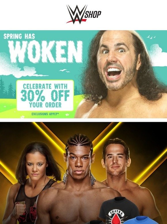 WWE Shop: Congratulations! Here is your reward: 30% Off Orders | Milled