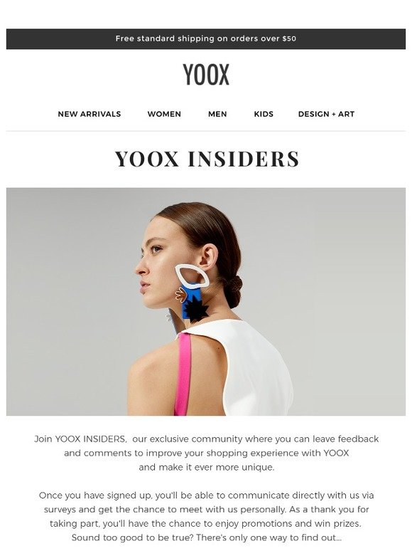 YOOX: YOOX INSIDERS: join our exclusive community | Milled