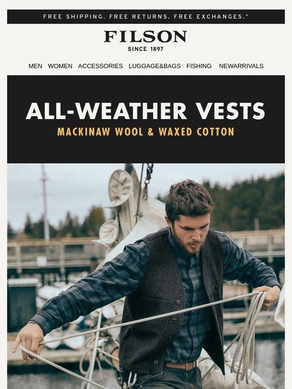 Filson: Vests For Any Weather | Milled