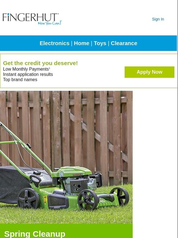 Fingerhut: Fingerhut: Spring Cleanup – Trimmers, Mowers and more! | Milled