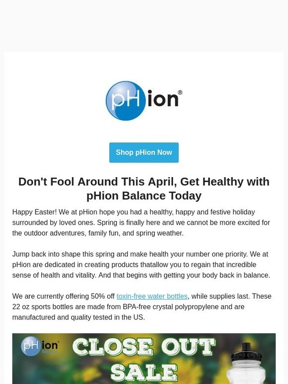 pHion: pHion Balance April Sale and Giveaway | Milled