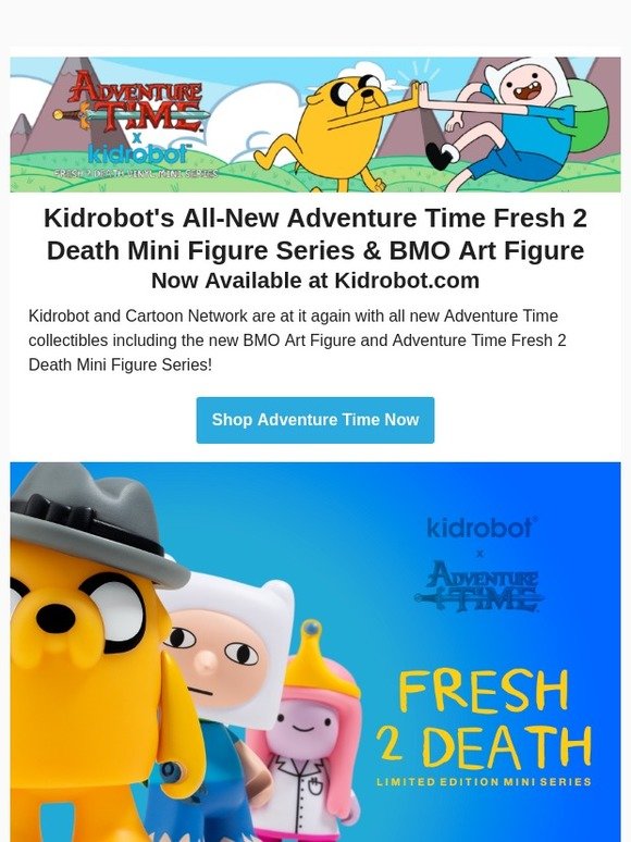 Kidrobot: NEW Adventure Time Fresh 2 Death Mini Figure Series & BMO Art ...