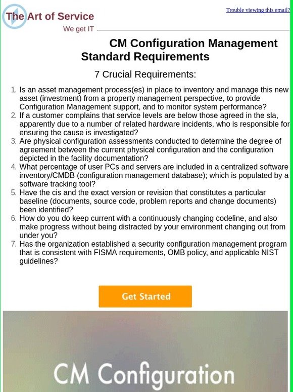 The Art of Service: Configuration Management Standard Requirements ...