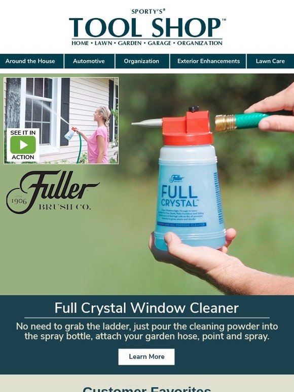 Sporty's Tool Shop: Full Crystal Window Cleaning System | Milled