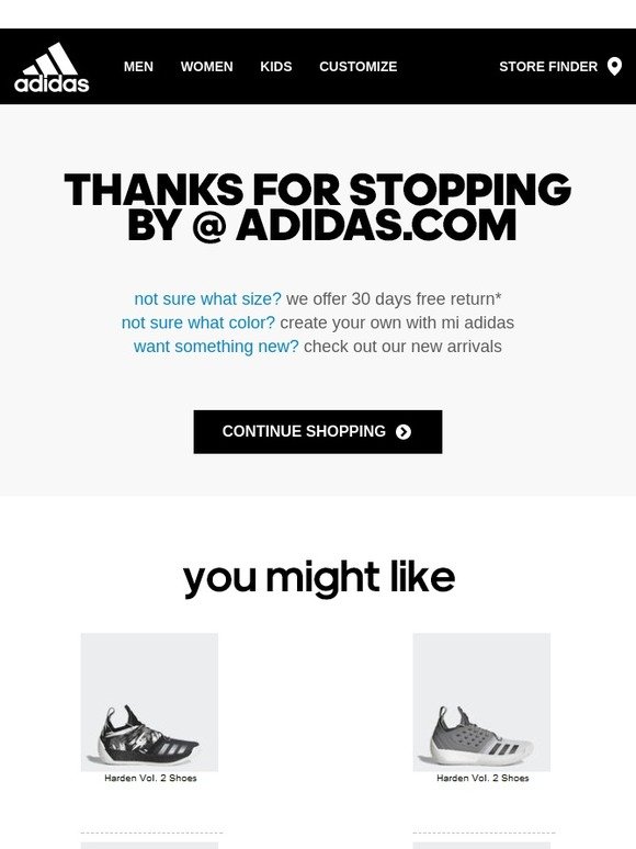 adidas: Thank you for dropping by | Milled
