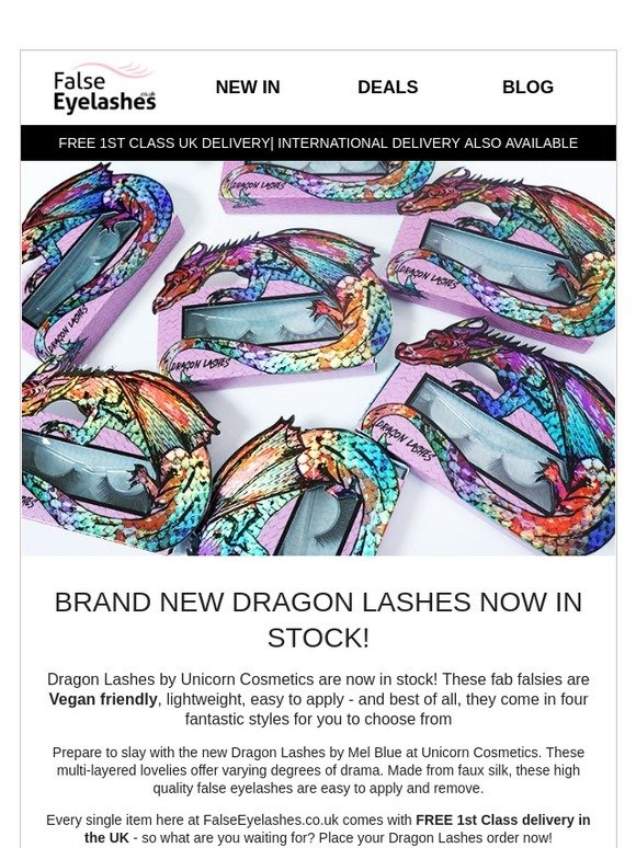 Falseeyelashes: Dragon Lashes Now in Stock! | Milled