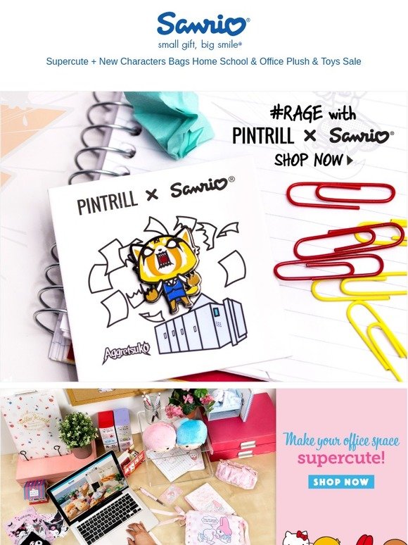Hello Kitty: #RAGE with the new PINTRILL x Sanrio Aggretsuko Pin | Milled