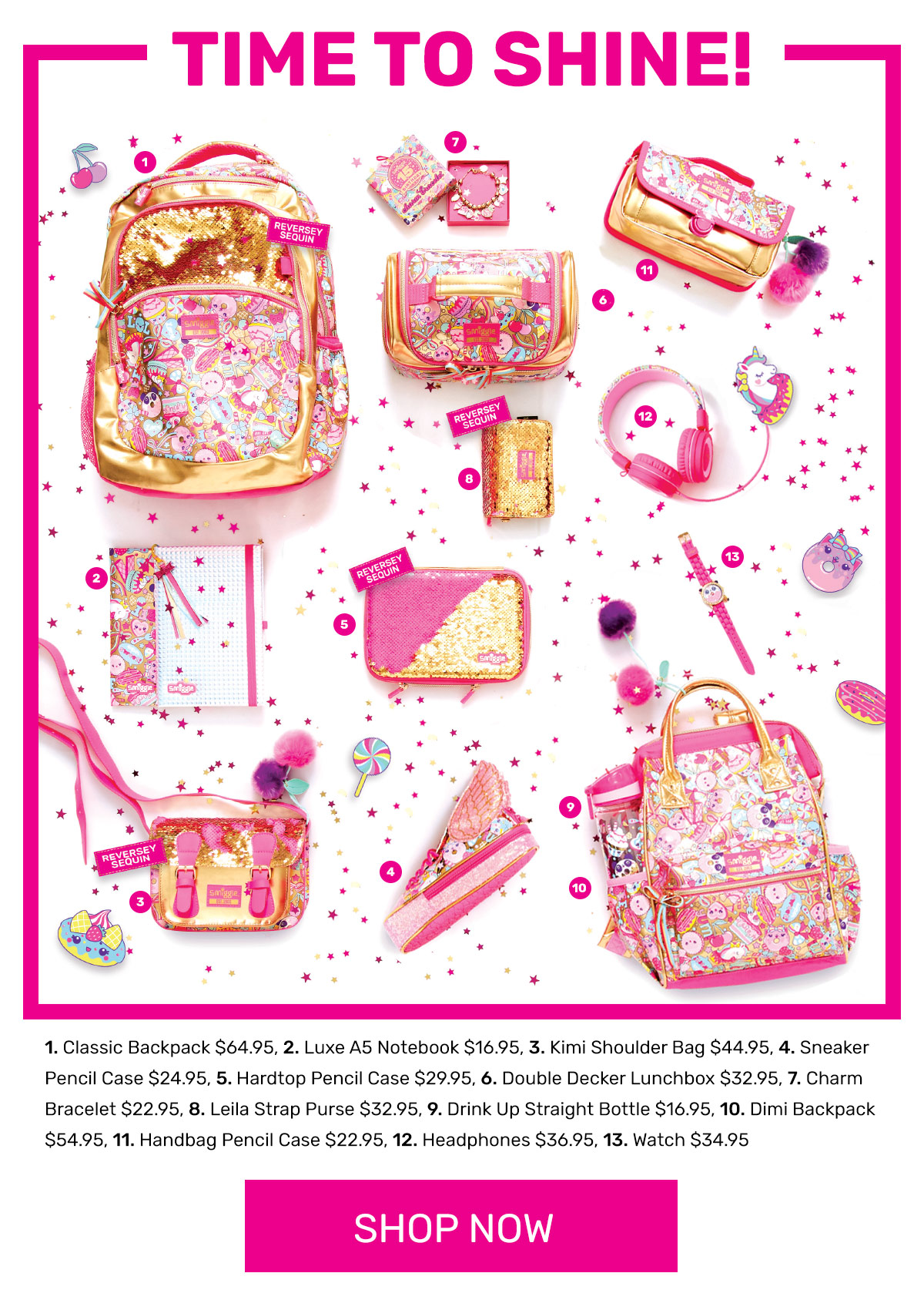 Smiggle: 🌟 Go for gold in our limited edition birthday collection! | Milled