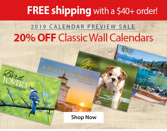 Current Catalog: 2019 wall calendars are here [& 20% off] - ship them ...
