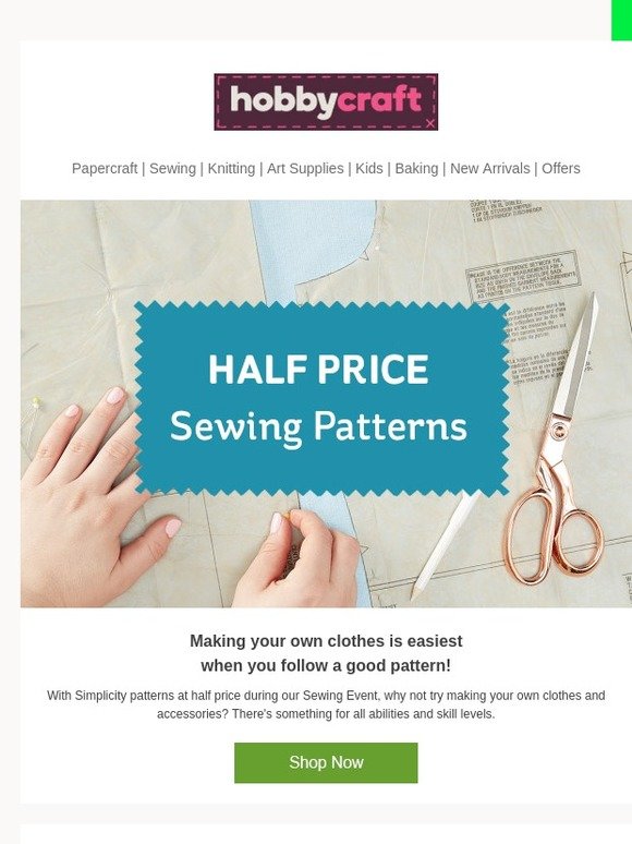 Hobbycraft: Half Price Sewing Patterns! | Milled