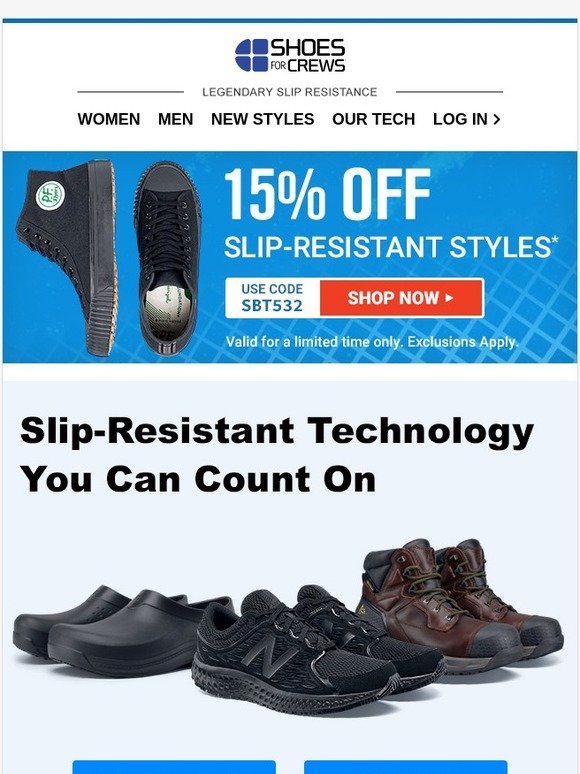 Shoes for Crews: Save 15% On Slip-Resistant Styles + Powerful Safety ...