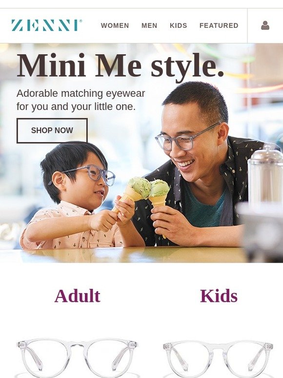Zenni: Adorable Matching Glasses for Parents & Kids | Milled