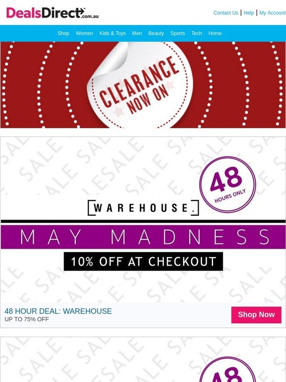 DealsDirect: 48 hour Deal: Warehouse, Juicy Couture, Asics, Toms | Typo ...
