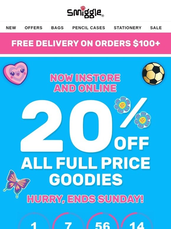 Smiggle: Get 20% off goo, squishies, sequin books & more, instore ...
