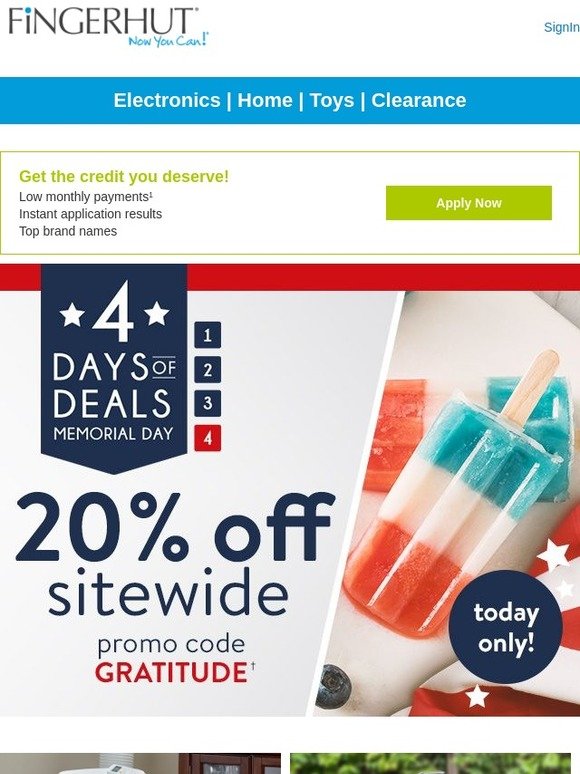 Fingerhut: Fingerhut: 20% OFF SITEWIDE – Today only! | Milled