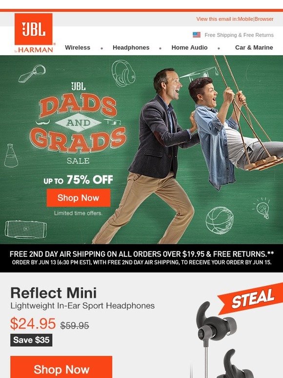 JBL: Save Up to 75% on Gifts for Your Favorite Dad or Grad! | Milled