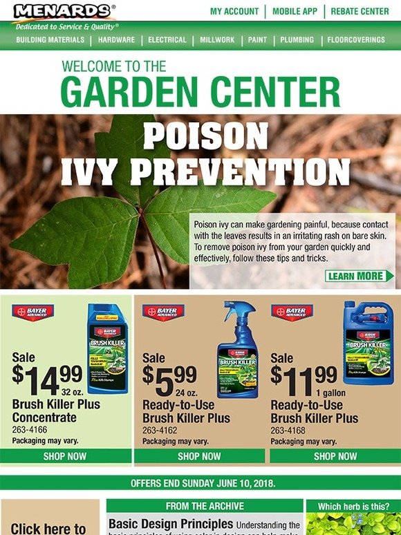Menards: Prevent Poison Ivy | Milled