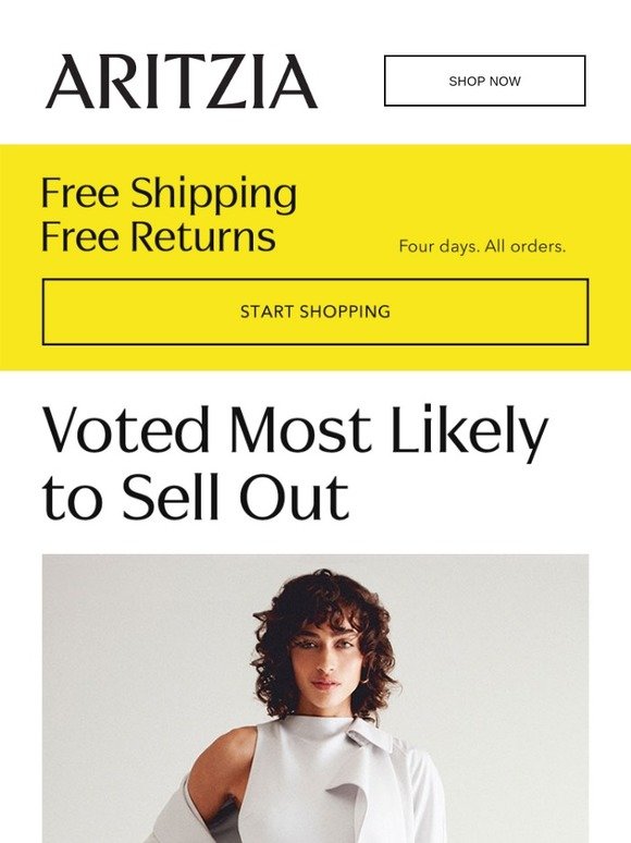 Aritzia: Free shipping starts now on everything you love | Milled