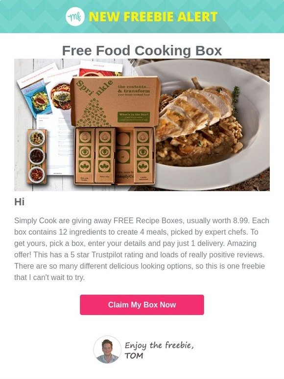 MagicFreebies: Alert: Free Food Cooking Box | Milled