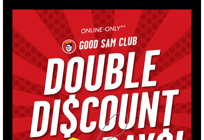 Camping World: Online Good Sam Double Discount Days Start NOW! | Milled