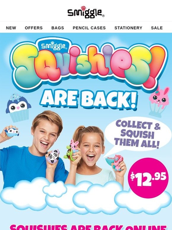 Smiggle: O-M-G Squishies are back! Online now & in selected stores | Milled