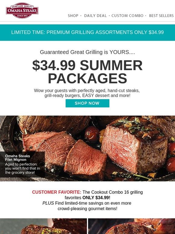 Omaha Steaks: >> Nicely Done! You've Really Earned Something Amazing ...